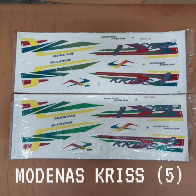 MODENAS KRISS 1 (5) BODY STICKER SET - DECAL MOTORCYCLE STRIPE MOTOR ...