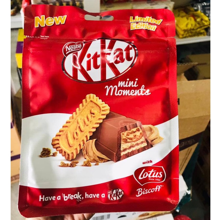 KITKAT MINI MOMENTS LOTUS BISCOFF (LIMITED EDITION) | Shopee Malaysia