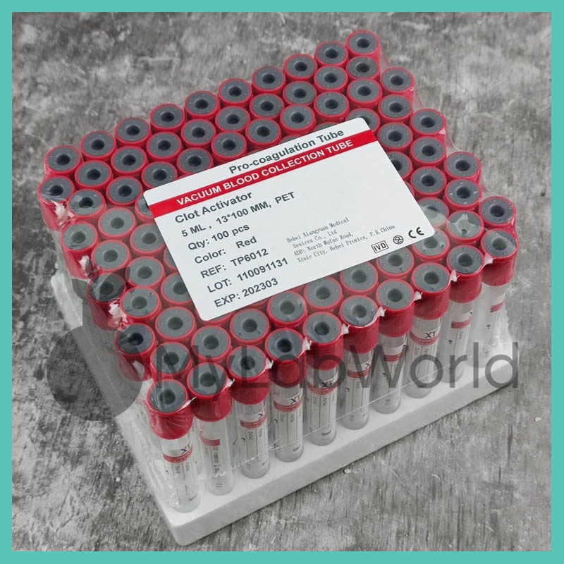 Vacutube Serum Tube With Clot Activator Blood Collection Tubes Red 6ml ...