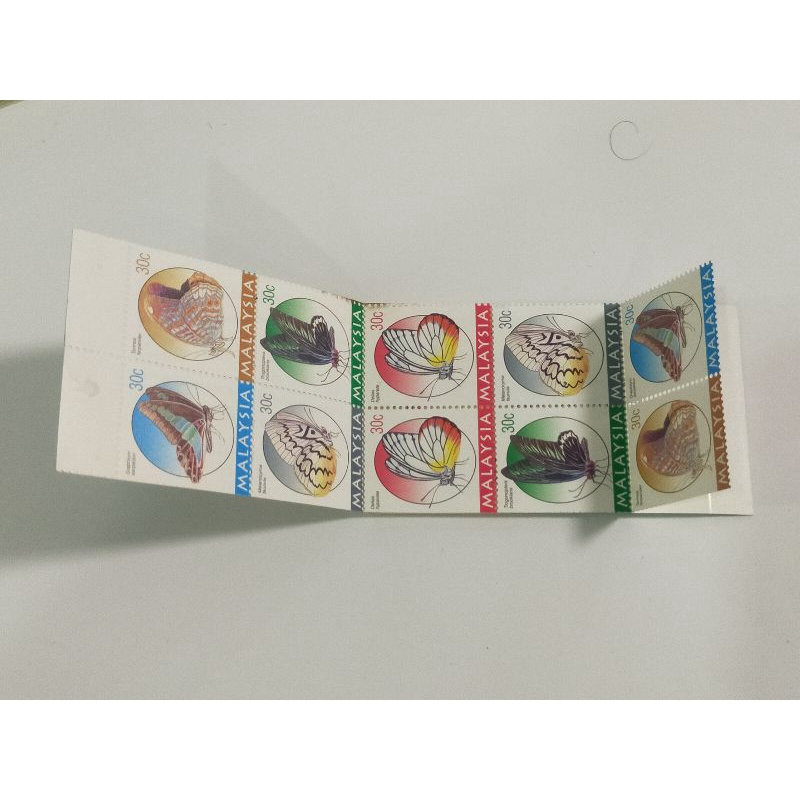booklet stamp butterflies of Malaysia rama-rama 1996 buku setem mint ...