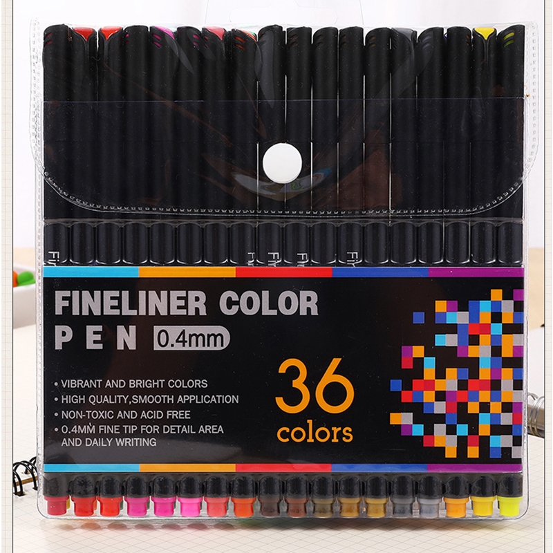 Colored Fine Line Point Markers Fine Tip Drawing Pens Porous Fineliner ...