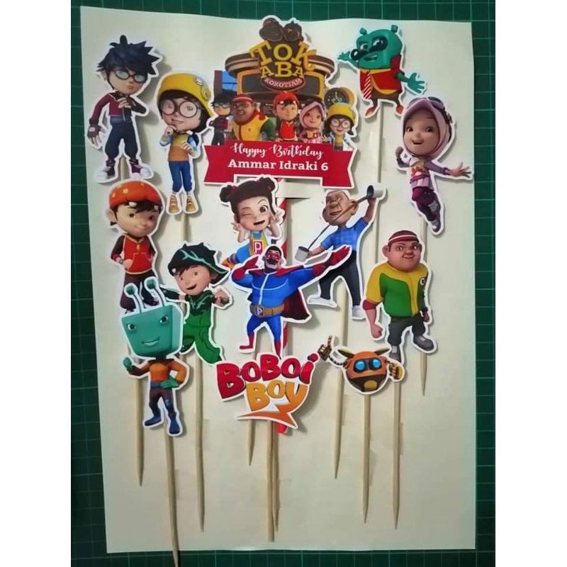 Boboiboy Cake Topper Birthday | Shopee Malaysia