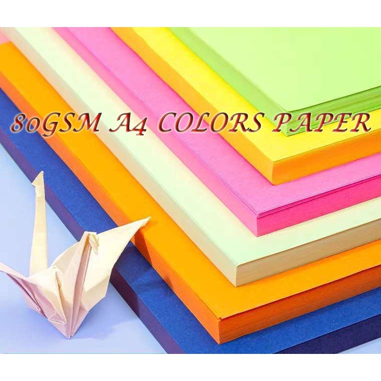 ** Ready Stock**80GSM A4 Color Copy Paper 210x297mm/8.3x11.7in. Copy ...