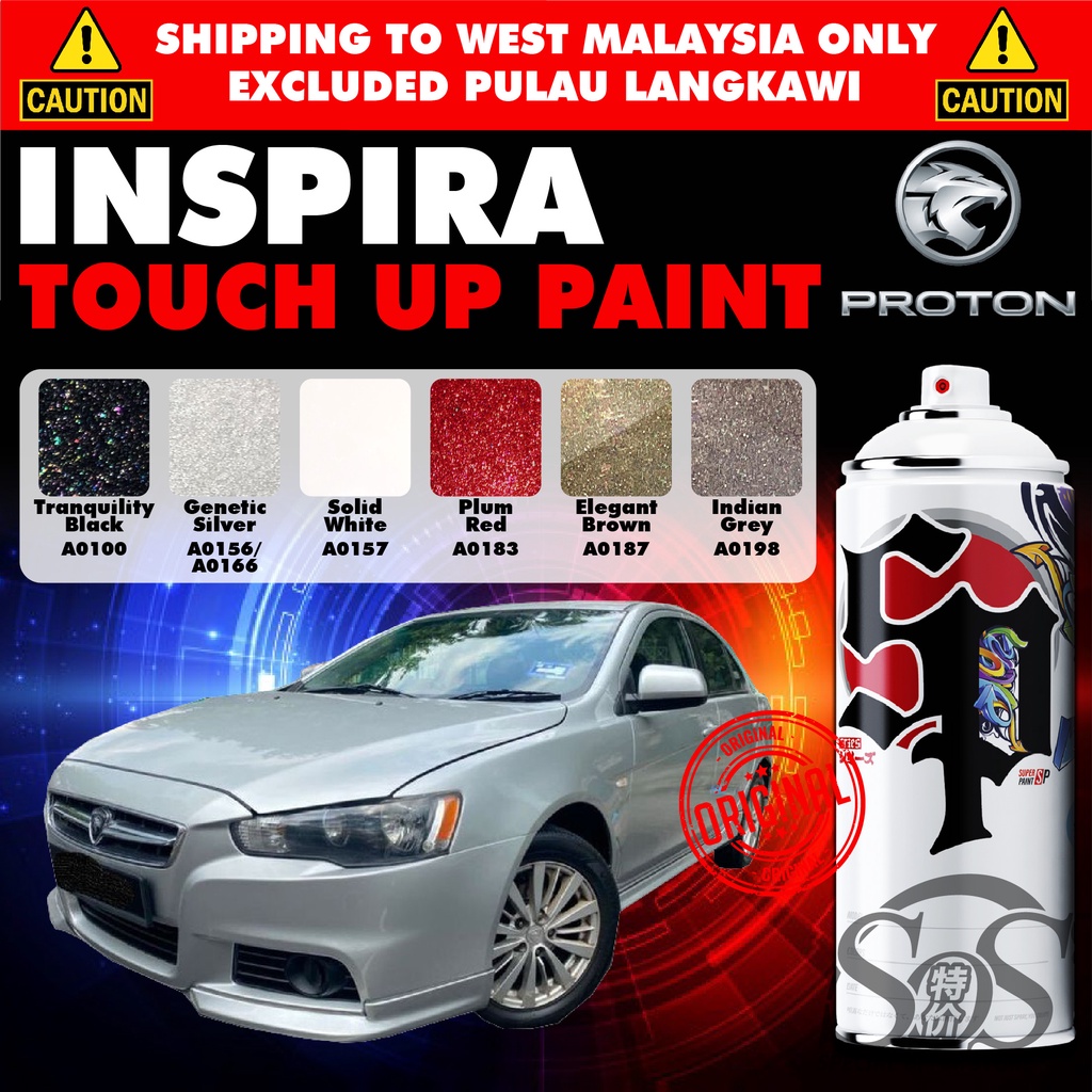 PROTON INSPIRA 】💯 ORI Touch Up Paint Aerosol Spray Can Car Spray Bottle ...
