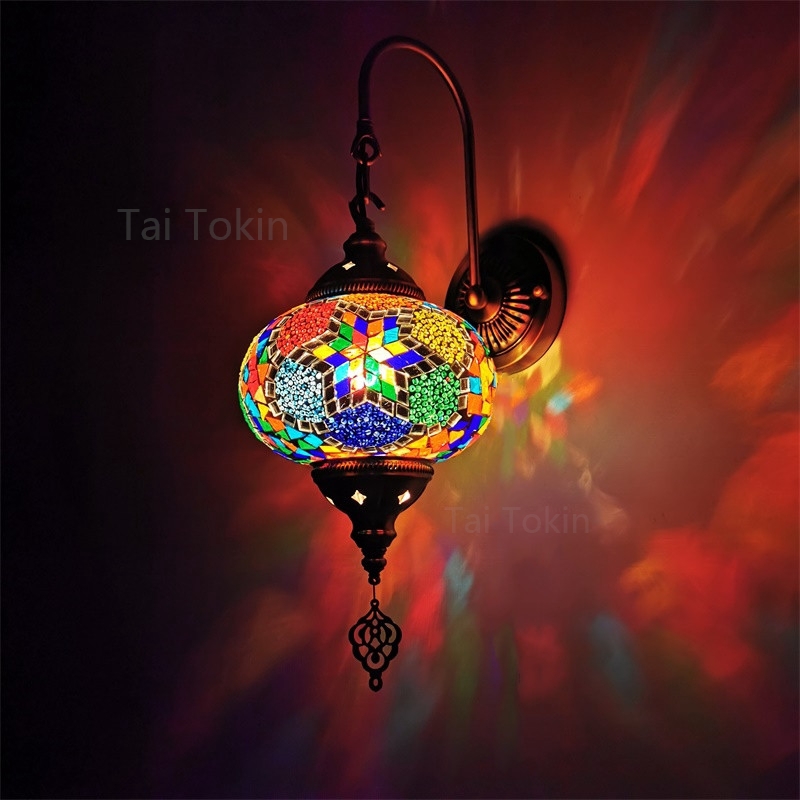 18cm Turkish Classic Handmade Mosaic Corridor Wall Lamp Restaurant ...