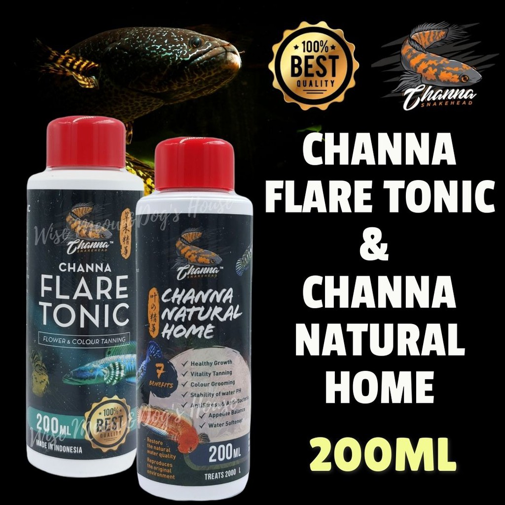 Snakehead Channa Vitamin Channa Natural Home & Channa Flare Tonic Colour Enhance - 200ml ...