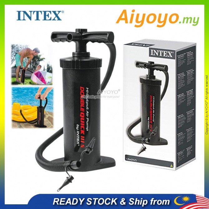 INTEX 68605 Double Quick Hand Pump Manual Hand Air Pump Manual Inflate ...