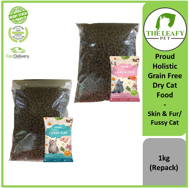 Proud Holistic Grain Free Dry Cat Food Skin & Fur / Fussy Cat - 1kg ...