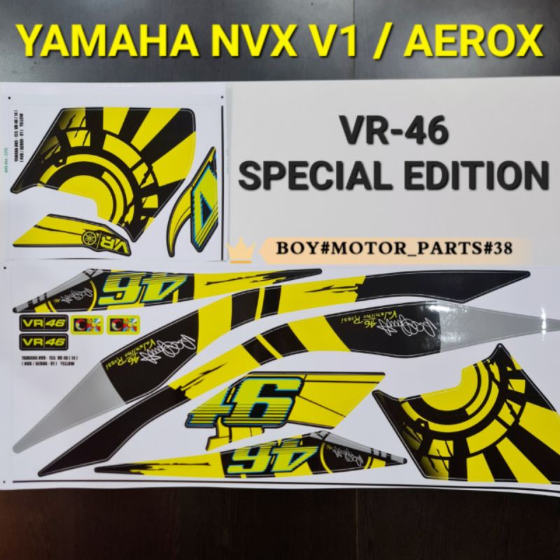 YAMAHA NVX V1 / AEROX VR 46 SPECIAL EDITION BODY STICKER ( READY STOCK ...