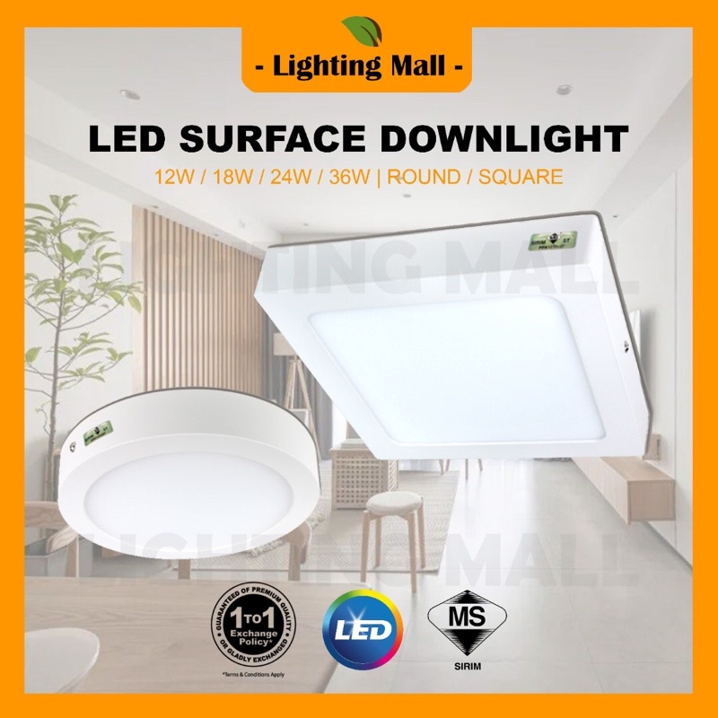 Led Surface Downlight 12W 18W 24W 36W Mounted Ceiling Down Light Round ...
