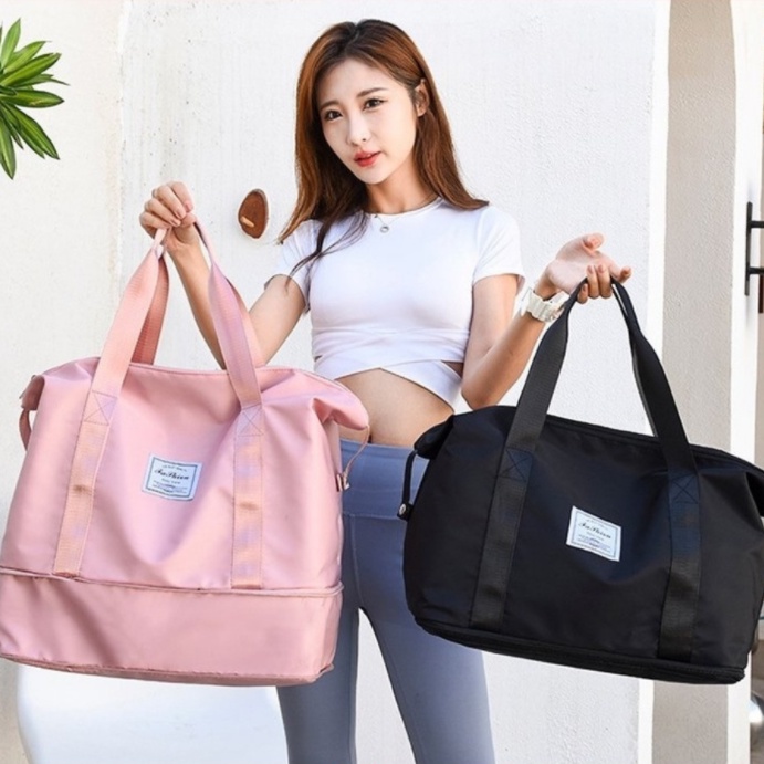 Beg Foldable Big Capacity Travel Bag Waterproof Nylon Luggage Bag Gym ...