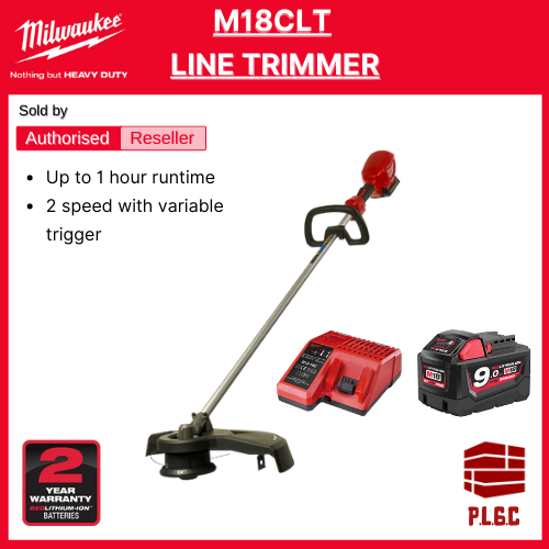 Milwaukee M18 M18CLT-901B 18V Cordless Line Trimmer / Grass Cutter ...