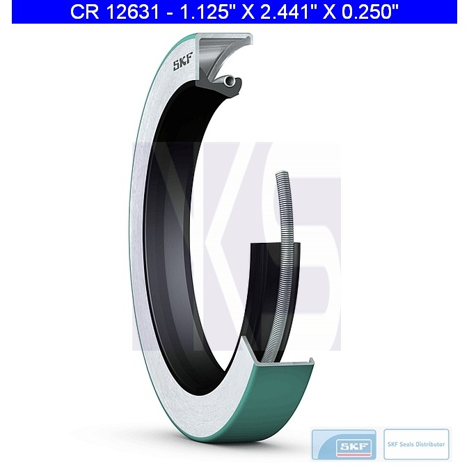 SKF CR 12631 - CRW1 Rotary Shaft Seal NBR ( 1.125" x 2.441" x 0.250 ...