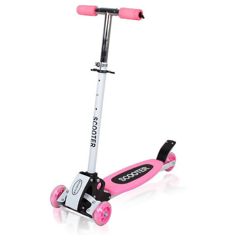 Scooter For Kids Foldable and Adjustable Four Wheels Kick Scooter ...