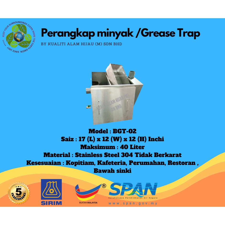 Grease Trap Perangkap Minyak SS304 | Shopee Malaysia