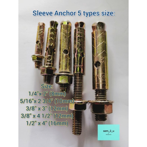1pc Sleeve Anchor Wallplug Besi SYW | Shopee Malaysia