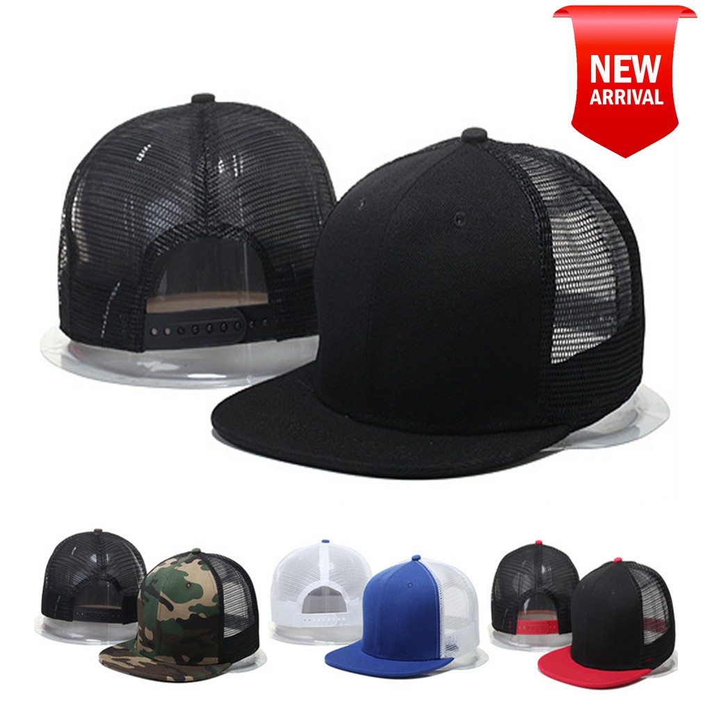 TOPI LELAKI/SNAPBACK/CAP MEN NET PLAIN/TOPI JARING BELAKANG (CP-028 ...