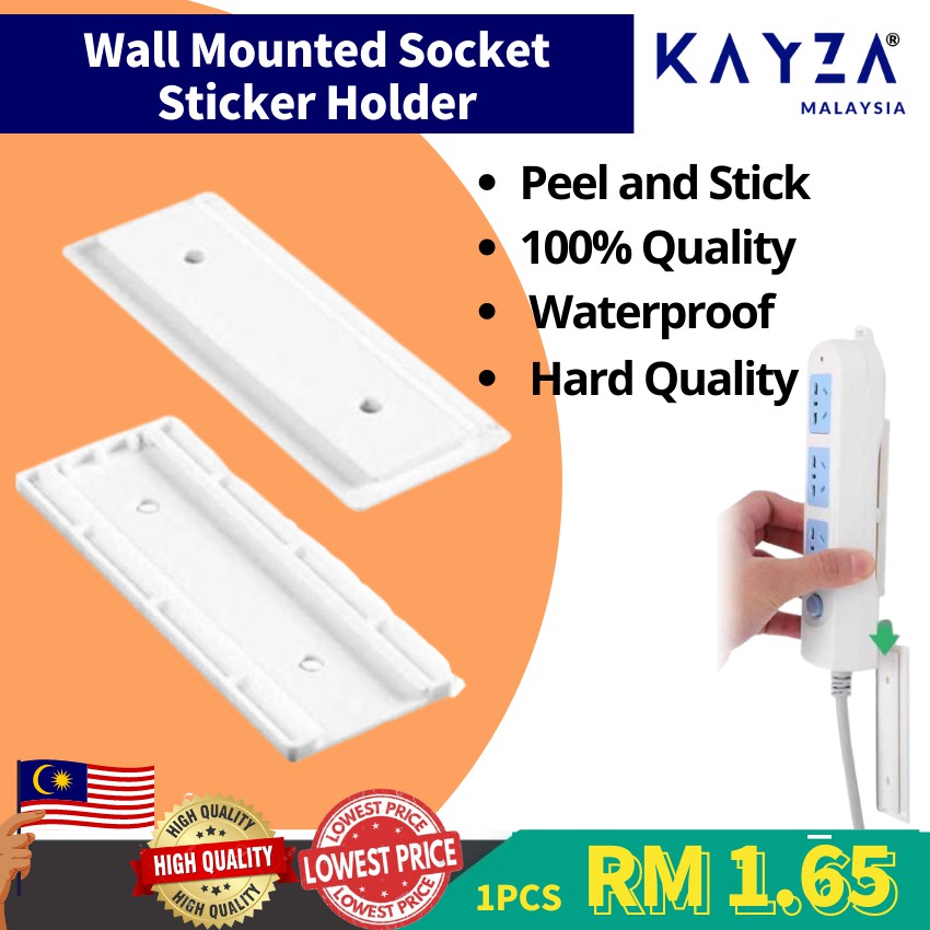 [90% OFF] Home Adhesive Wall Mounted Socket Sticker Holder Extension ...