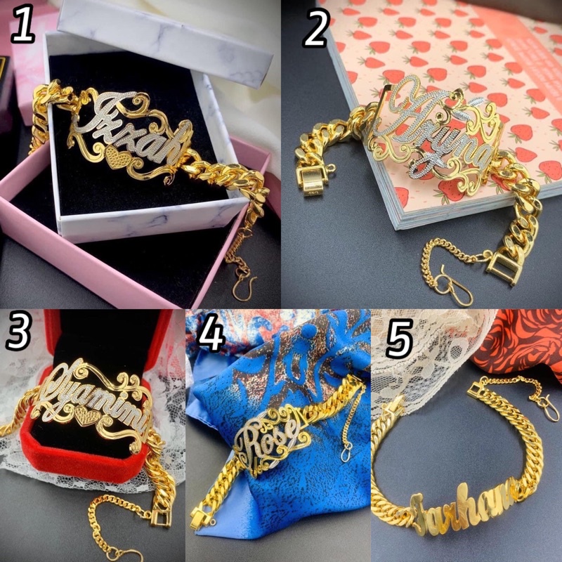 [FREE BOX] Emas ukir name Indonesia design sgt lawa ada cop 916 pattern ...