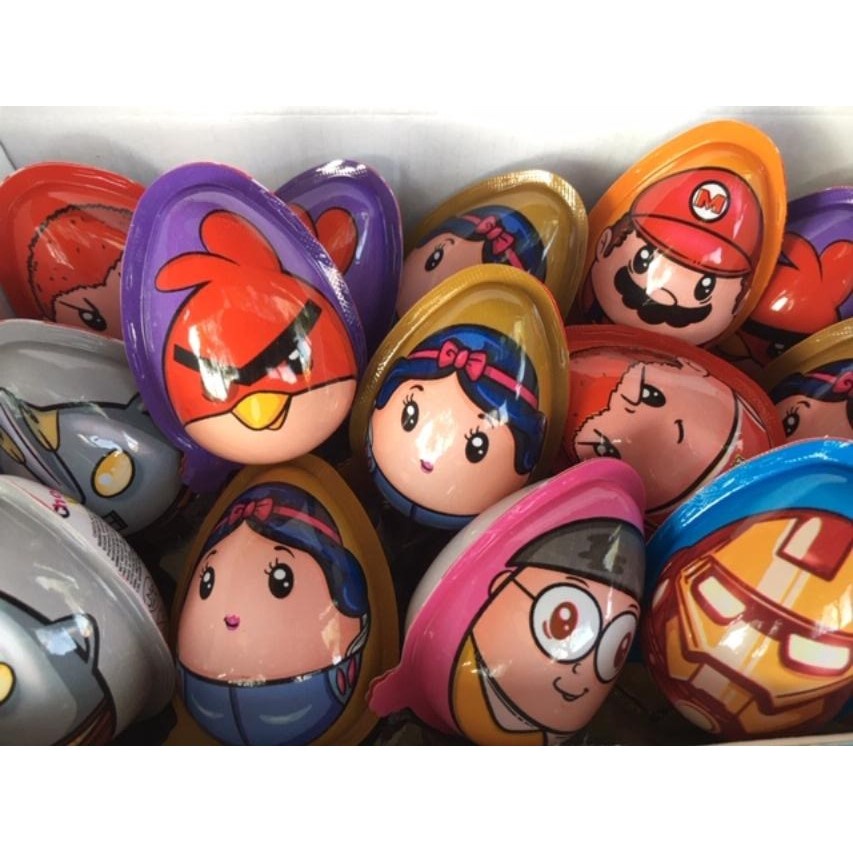 8 Pcs Super Mario Angry Bird Surprise Eggs Egg with Toy HALAL (LOCAL ...