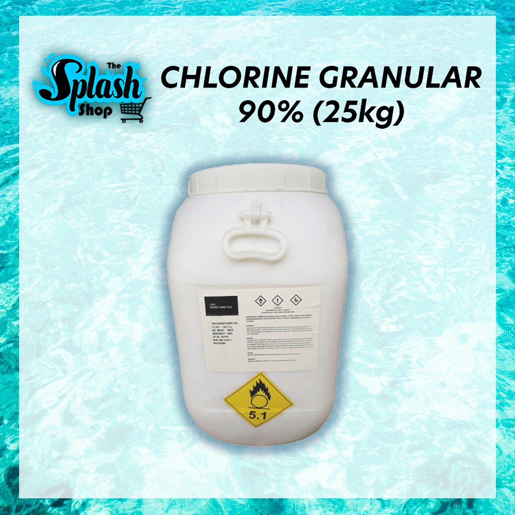 SPLASH - CHLORINE 90% TCCA GRANULAR (25KG/DRUM) [READY STOCK] | Shopee ...