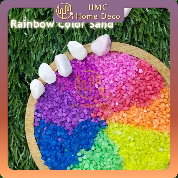 3.5kg Rainbow Multi Color Sand Small Rock Stone For Gardening Nursery ...