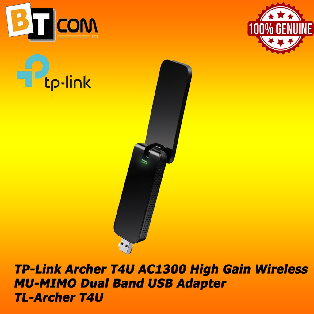 TP-Link Archer T4U AC1300 High Gain Wireless MU-MIMO Dual Band USB ...