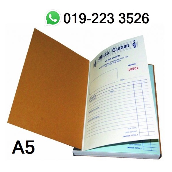 A5 NCR Bill Book Printing | Min 10 books | 1 Color | Invoice Book ...