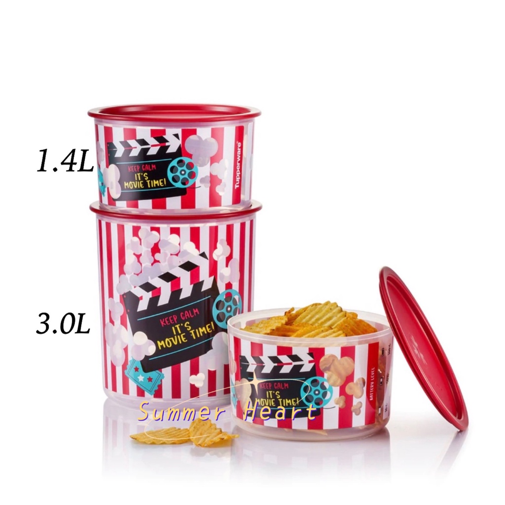 Tupperware One Touch Topper / Canister ( 600ml / 950ml / 1.4L / 2.0L / 1.25L / 3L / 4.3L ...