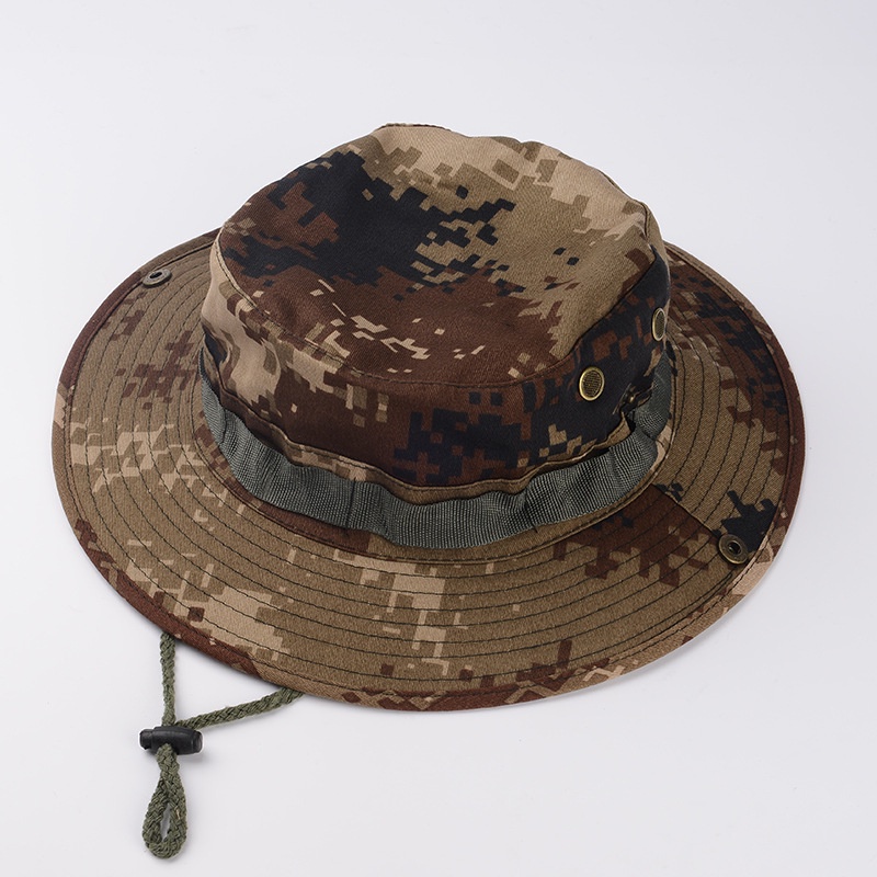 Topi Rimba Topi Askar Topi Kerja Kebun Matahari Topi Hiking Cowboy Cap ...