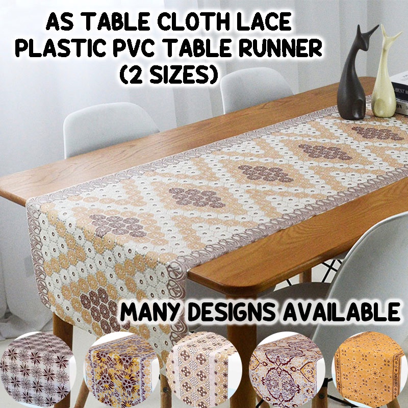 AS Table Cloth Lace Plastic PVC Table Runner Cover Tablecloth Kitchen ...