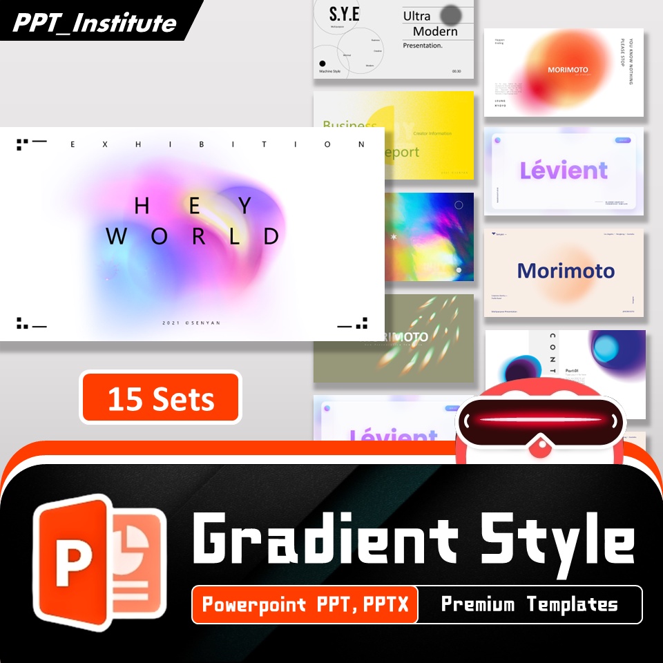 🔥 Powerpoint Template - 15 Sets Gradients 🔥 Premium PowerPoint Templat ...