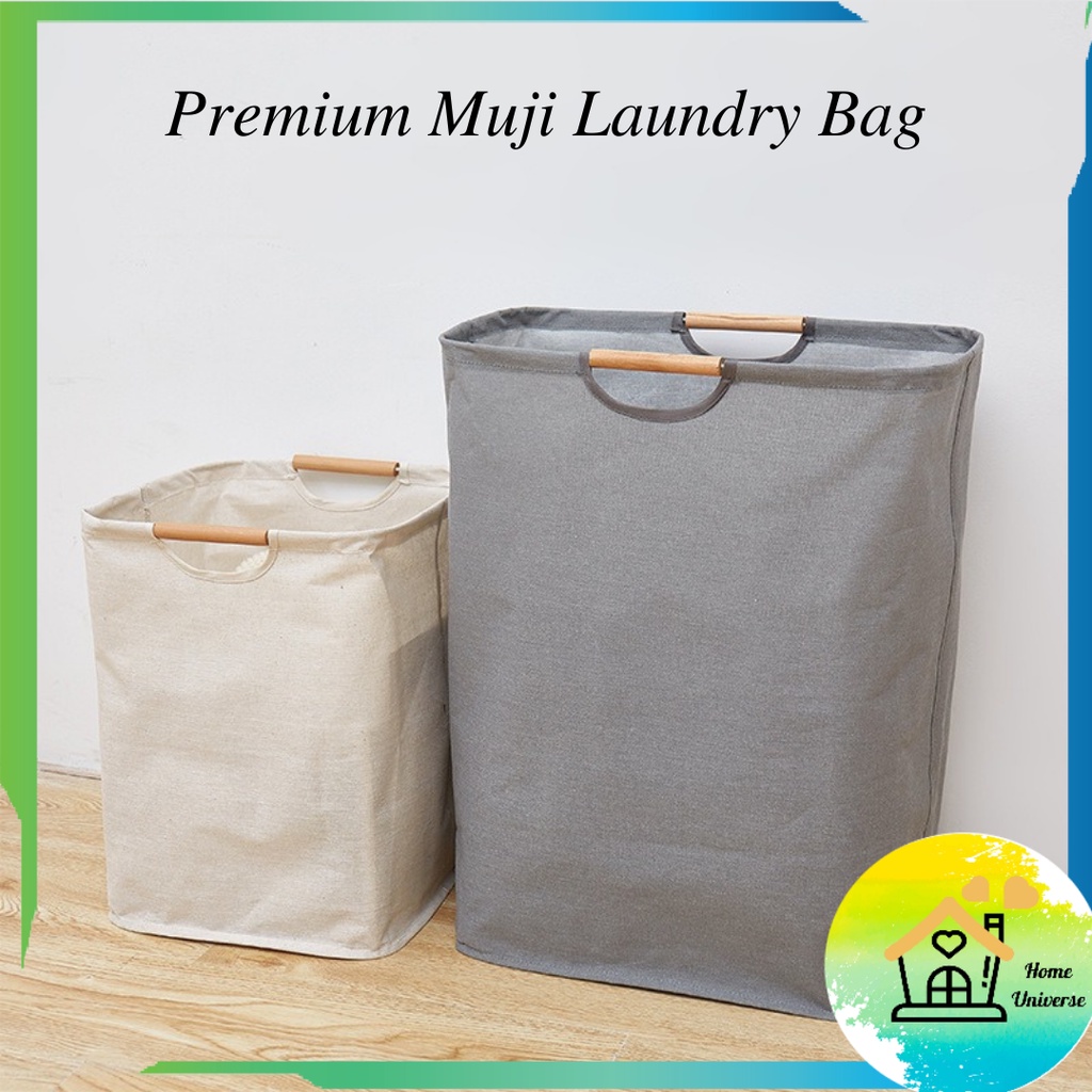 🔥Ready Stock🔥Premium Muji Ikea Foldable Laundry Bag Dirty Cloth Bag ...