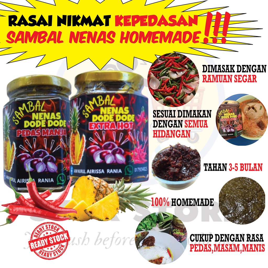 NIKMATI KEPEDASAN SAMBAL NENAS BERAPI HOMEMADE 100% ,PENYET,CILI,GESEK ...