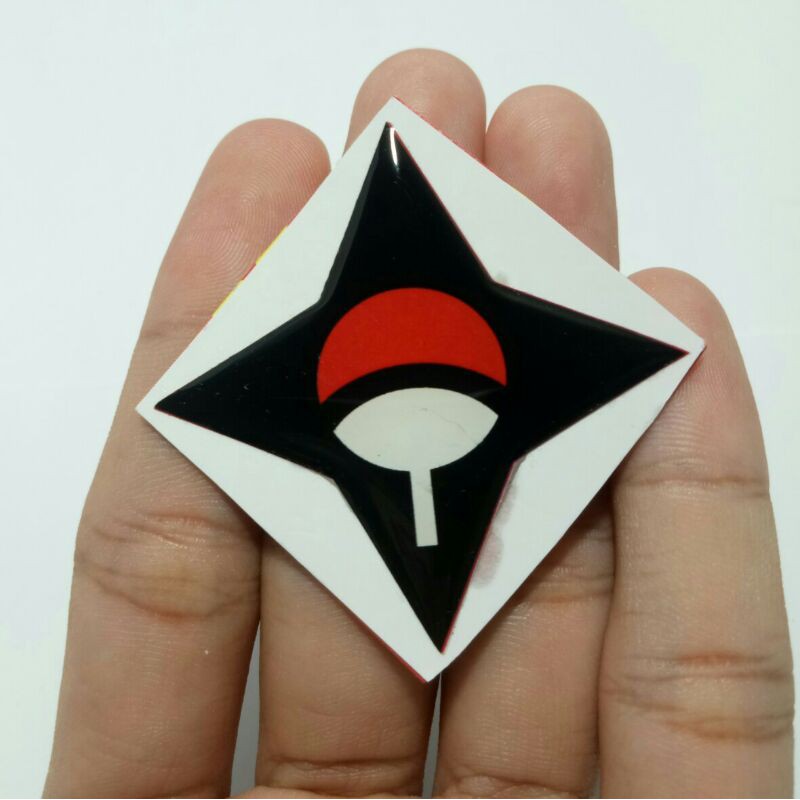 Flexible resin embossed stickers with the logo of the Uciha symbol ...