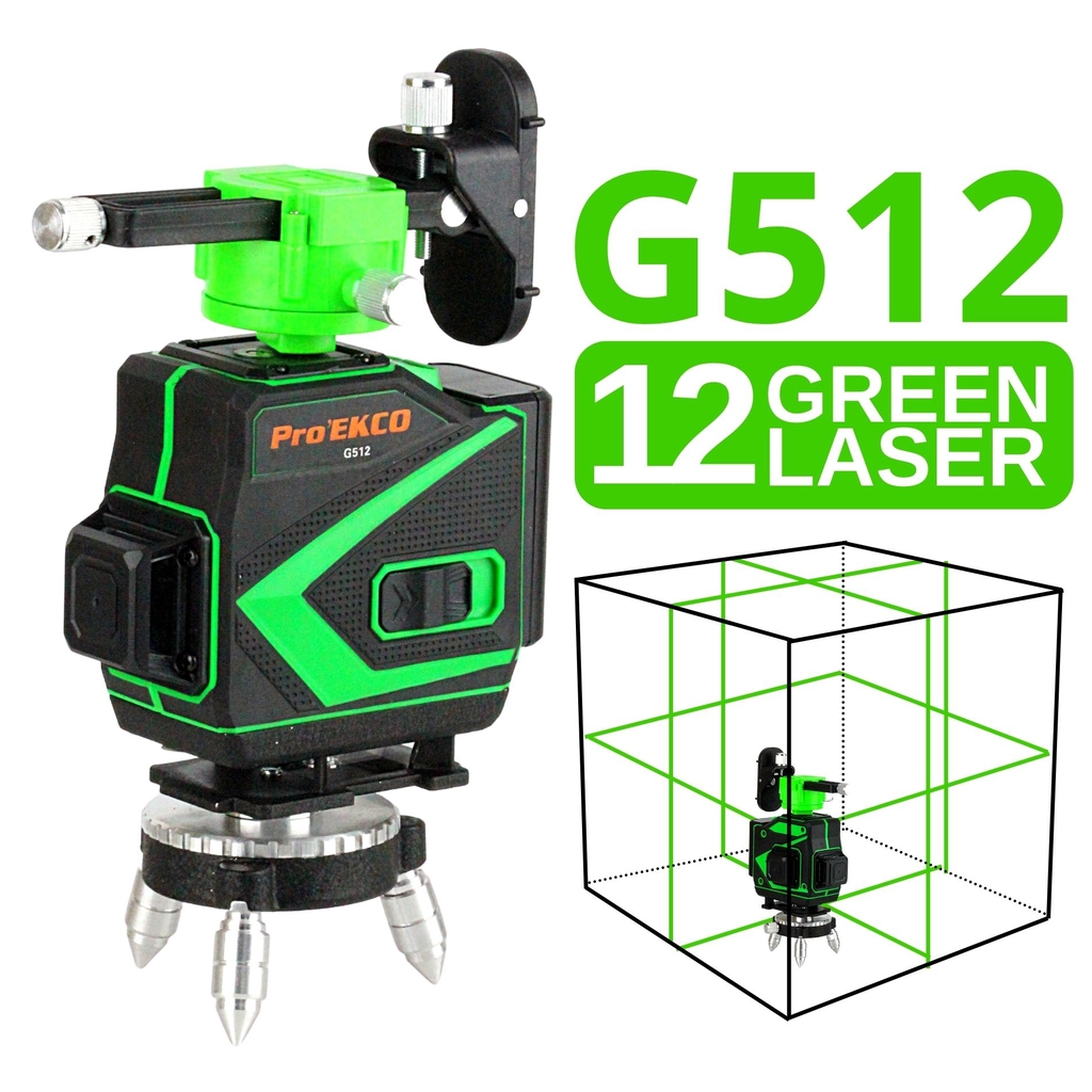 PRO' EKCO Laser Level 8 Line 12 Line 16 Line 3D 4D 360° Rotary ...