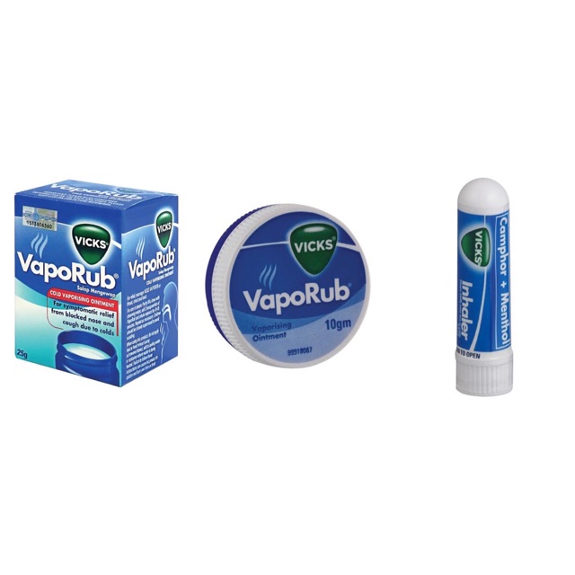 VICKS VapoRub - 10g, 25g, Inhaler 0.5ml | Shopee Malaysia