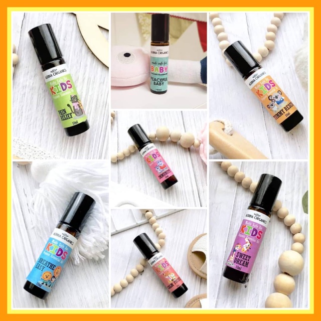 💥Organic💥 Aerina Organic Essentials Oil Kids Safe - Set 7 roll on💥 ...