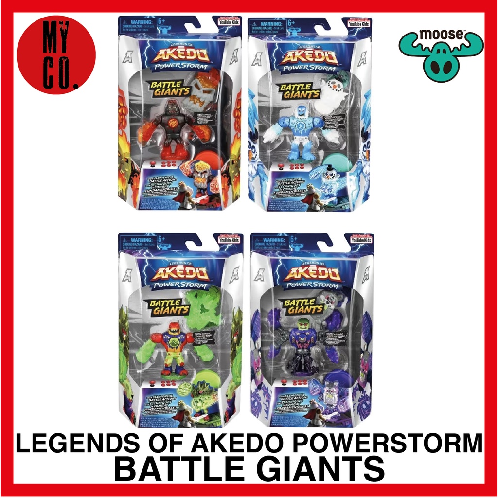 LEGENDS OF AKEDO POWERSTORM BATTLE GIANTS MOOSE TOYS SHATTERCLAW TREMOR ...