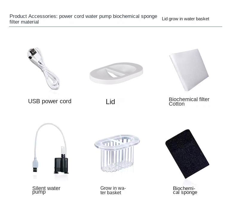 Mini Desktop Aquarium Fish Tank With LED And Pump One-click Water ...