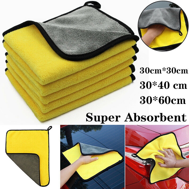 Microfiber Yellow Car Wash Towel Cloth Washing Cleaning Mop Clothes ...