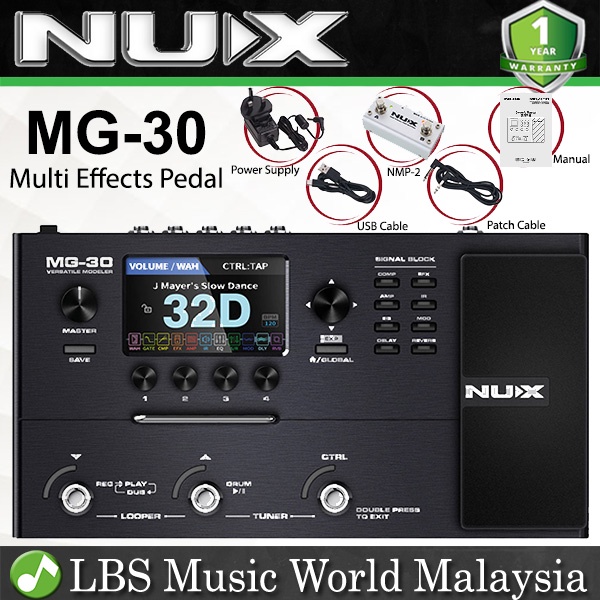 Nux MG-30 Versatile Pro Level Modeler Electric Guitar Multi Effects ...