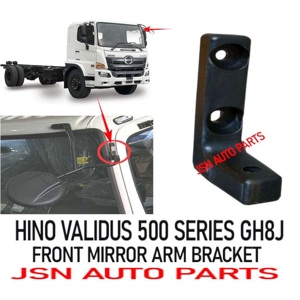 J01S08 WINDSCREEN TOP MIRROR ARM , BRACKET HINO 500 VALIDUS GH8J ...