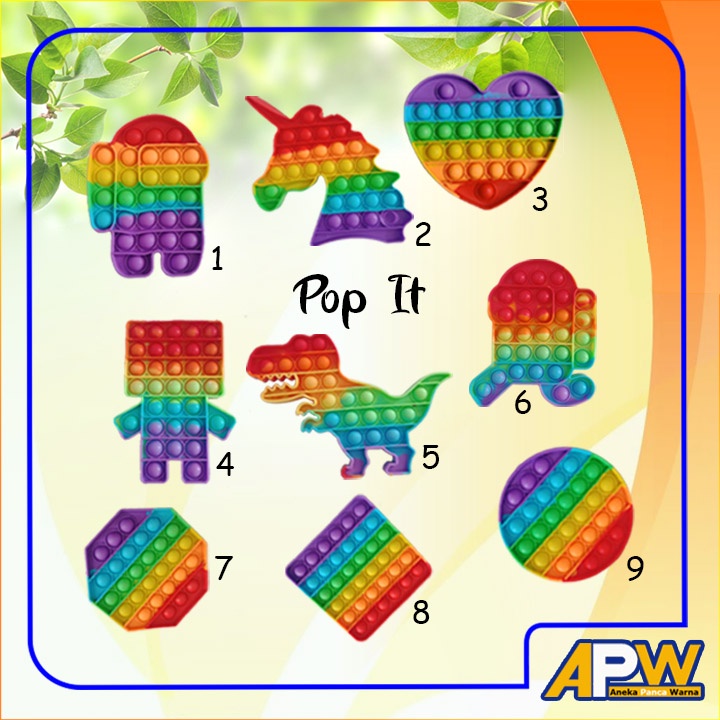 Pop It - Rainbow Viral Push Pop Bubble Fidget Pop It Toy | Shopee Malaysia
