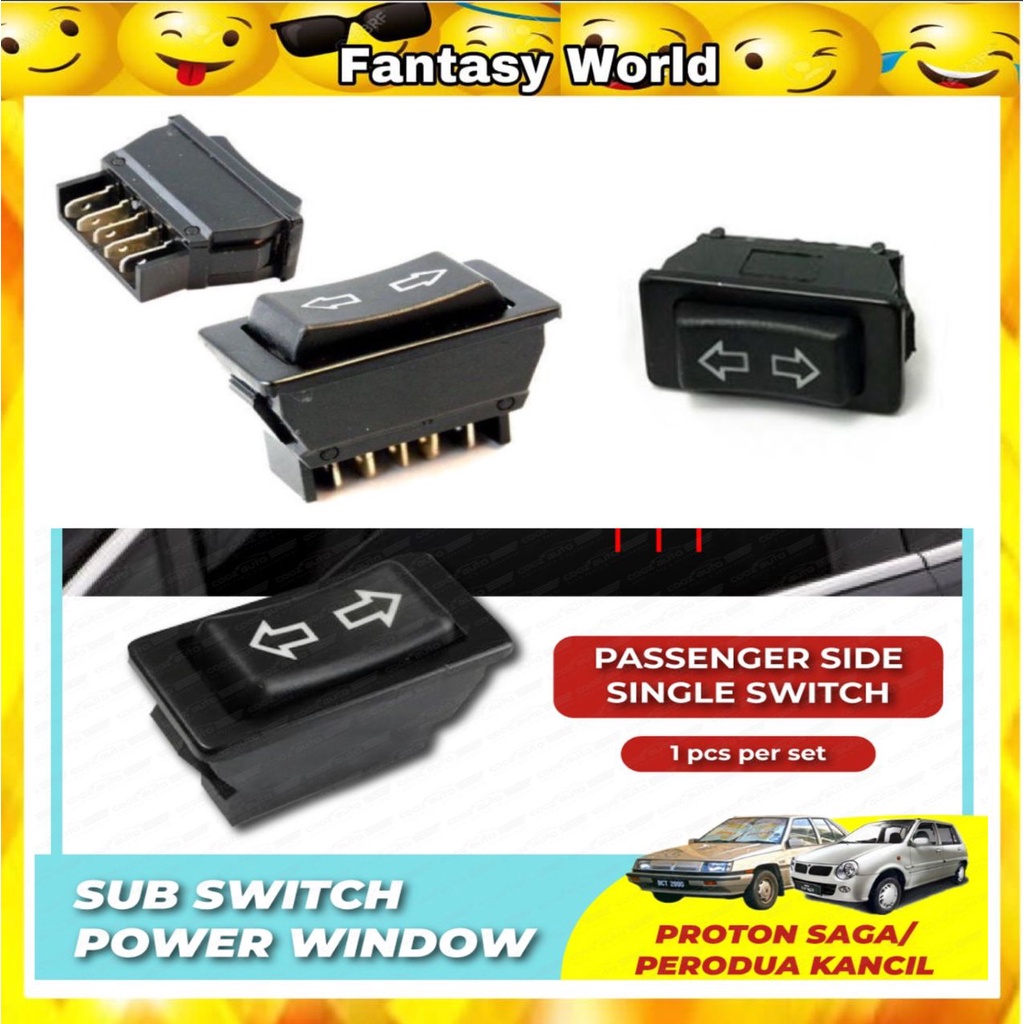 Power Window Single / Sub Switch 5 Pin For Proton Wira Saga Iswara ...