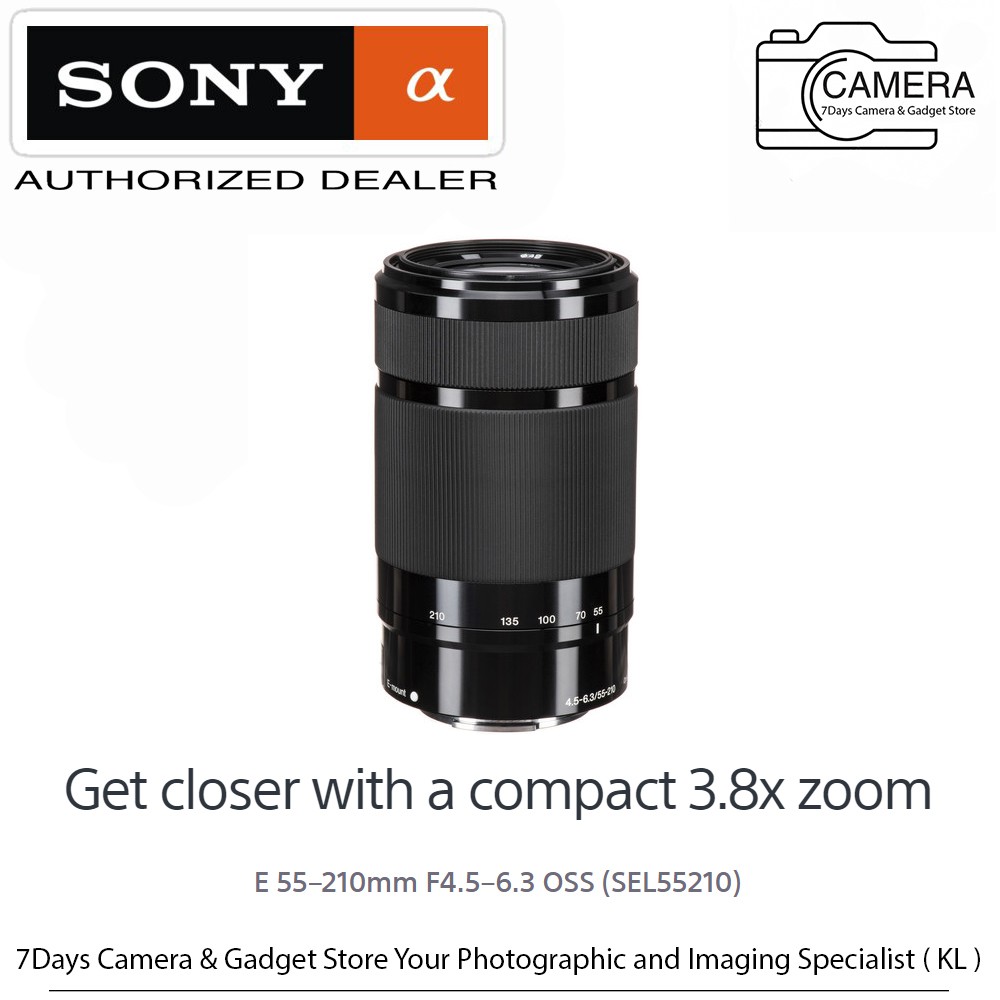 SONY E 55-210mm / 55-210 / 55210MM / ZOOM LEN / F4.5-6.3 OSS ( Model ...