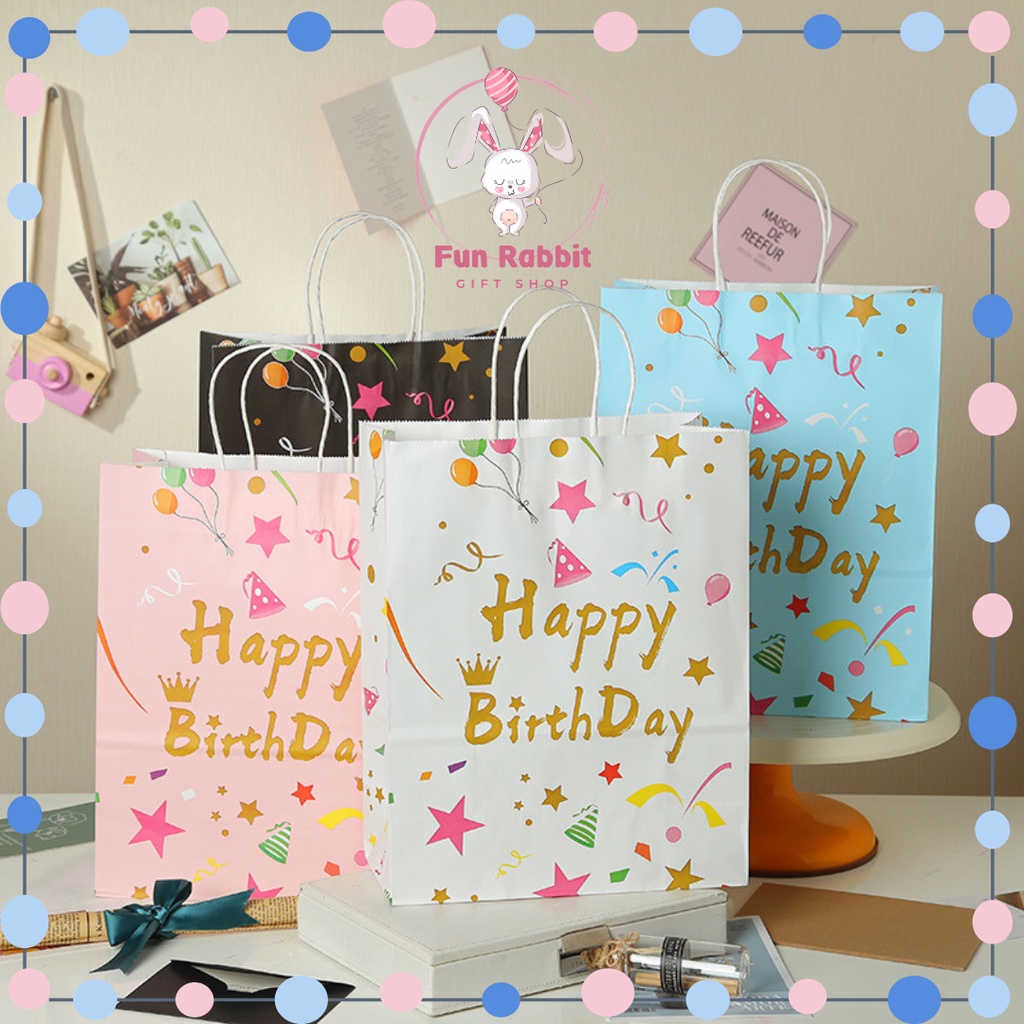 Happy Birthday Party Decorations colorful printing Paper Bags Cartoon ...