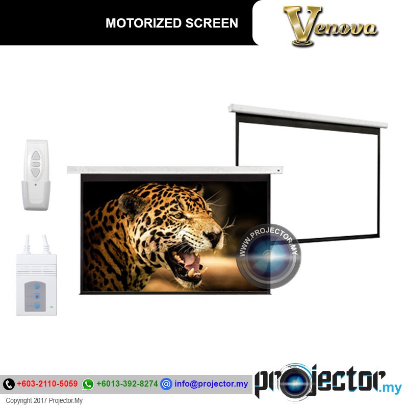 VENOVA 60" x 60" (5' x 5) MOTORIZED/ELECTRIC LCD PROJECTOR SCREEN 4:3 PROJECTION | Shopee Malaysia