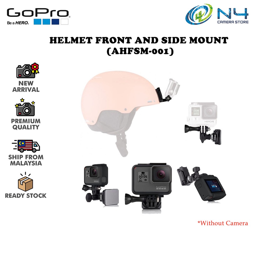 Gopro Helmet Front Side Mount + Side Mount ( AHFSM-001 ) | Shopee Malaysia