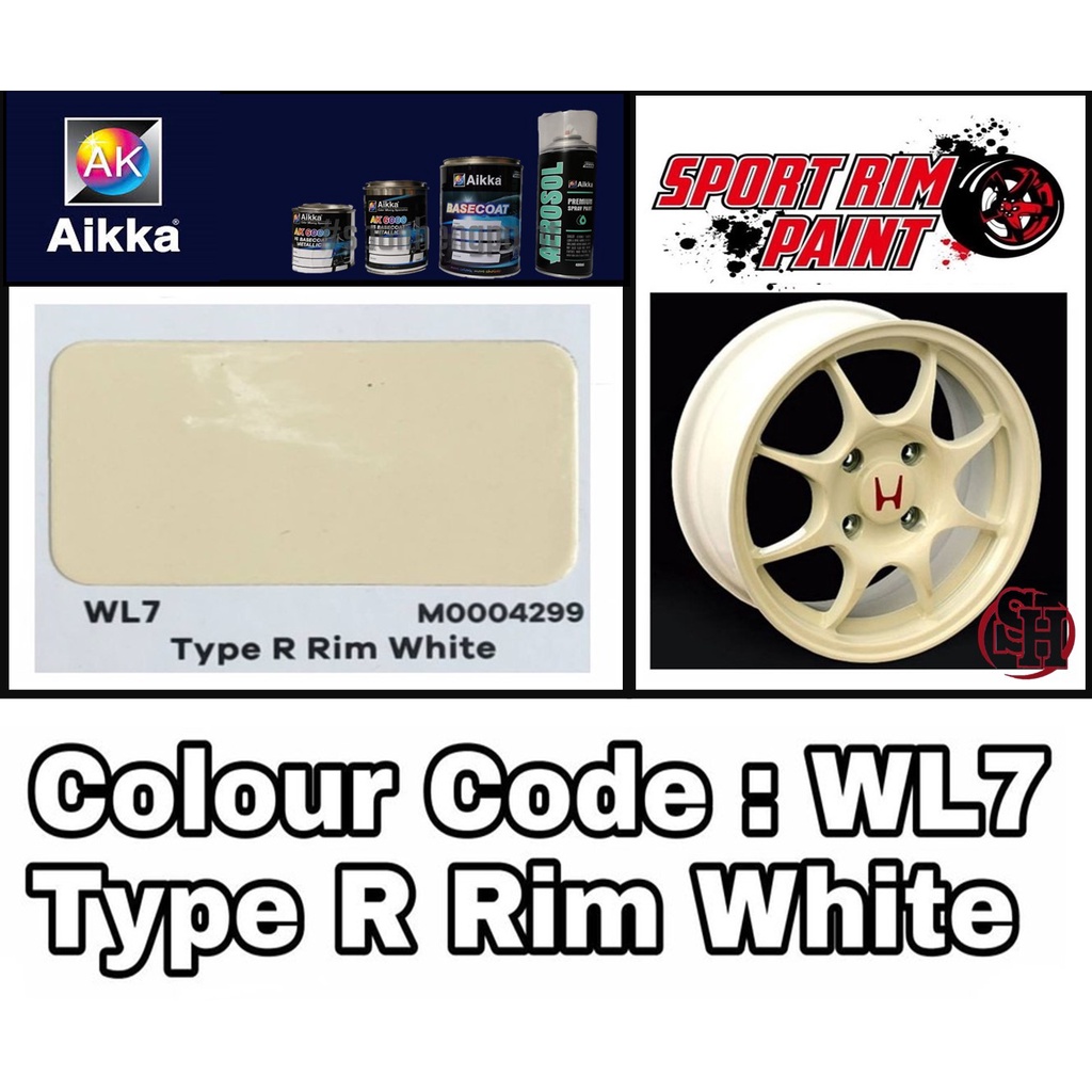 WL7 Type R Rim White - Aikka Sport Rim Colour Series | Shopee Malaysia